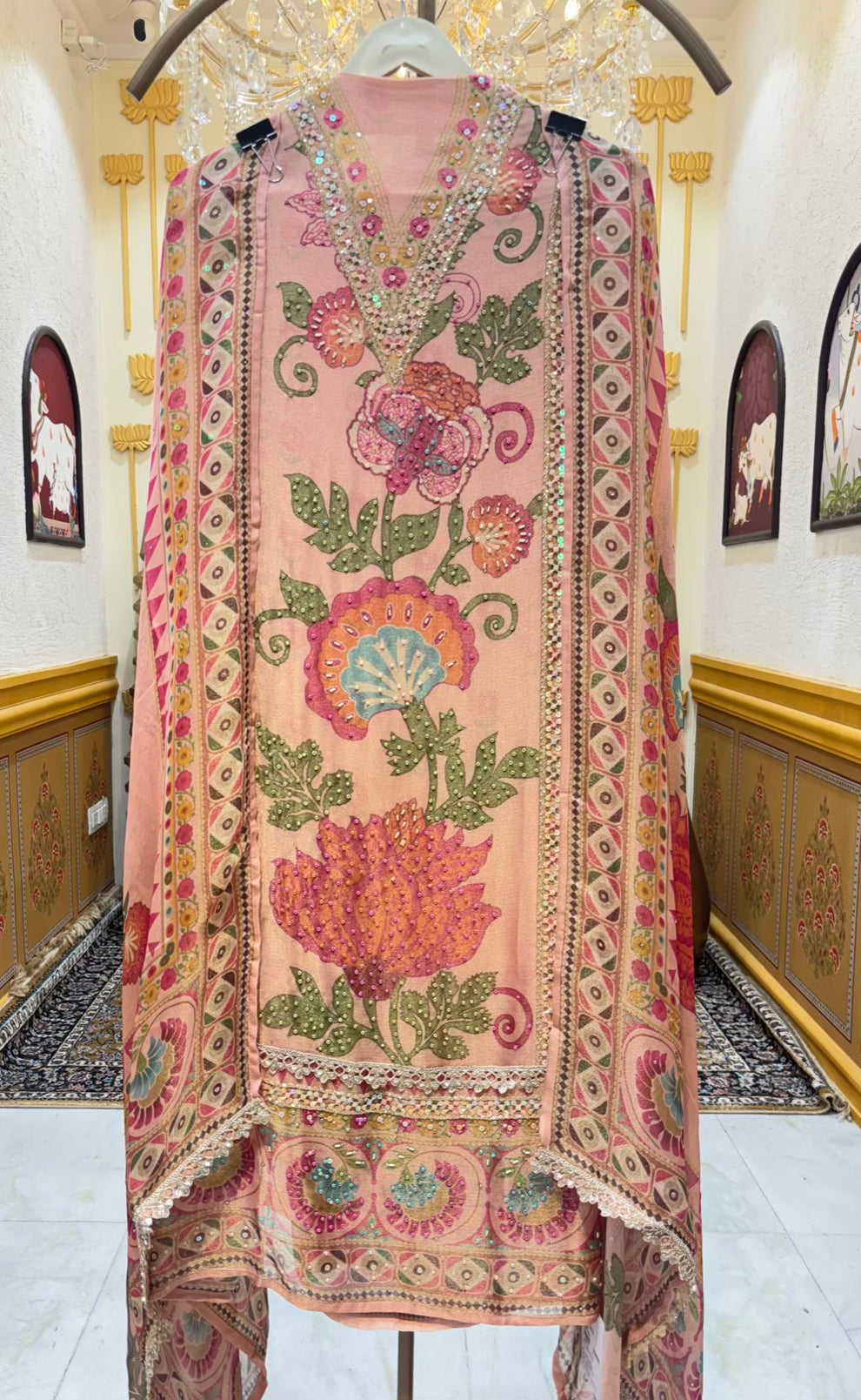 Mehzaa Shimmer Organza Suit – Vastra Official