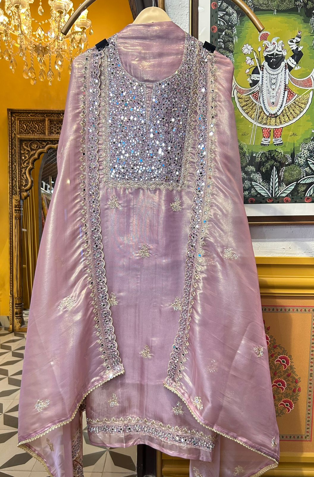 Rimaya Organza Suit (Lavender) – Vastra Official
